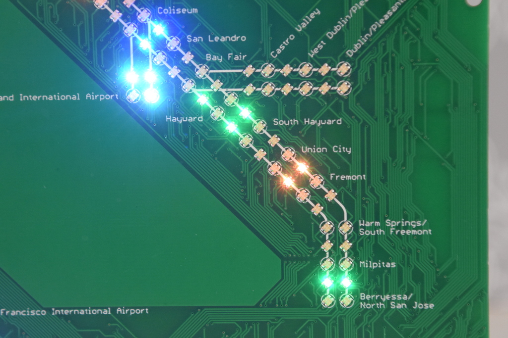 BART - San Francisco Bay Area - Traintrackr - Live LED Maps
