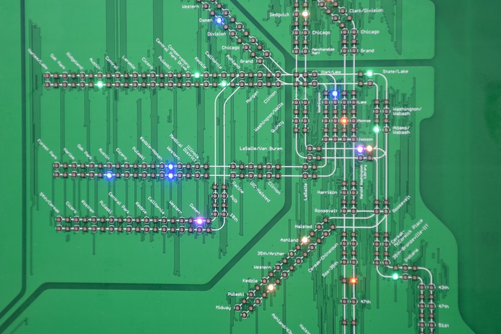 Chicago 'L' - Traintrackr - Live LED Maps