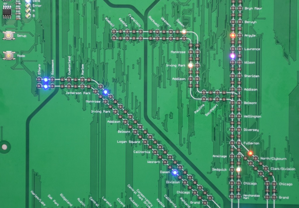Chicago 'L' - Traintrackr - Live LED Maps