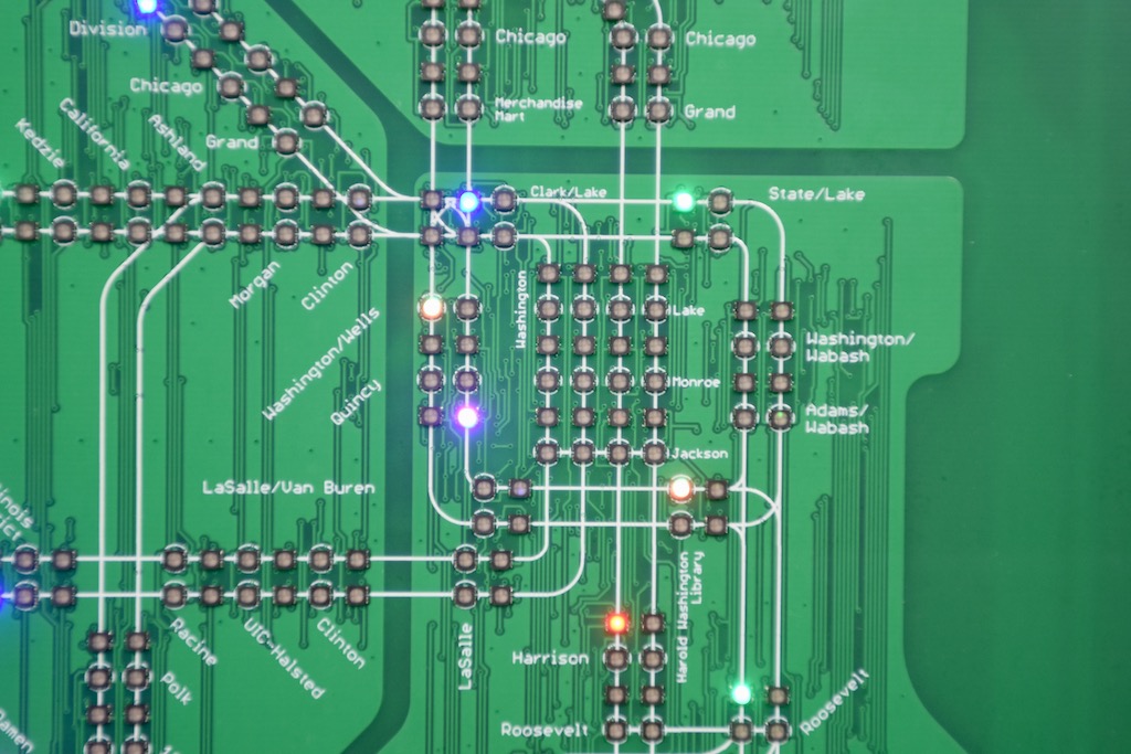 Chicago 'L' - Traintrackr - Live LED Maps